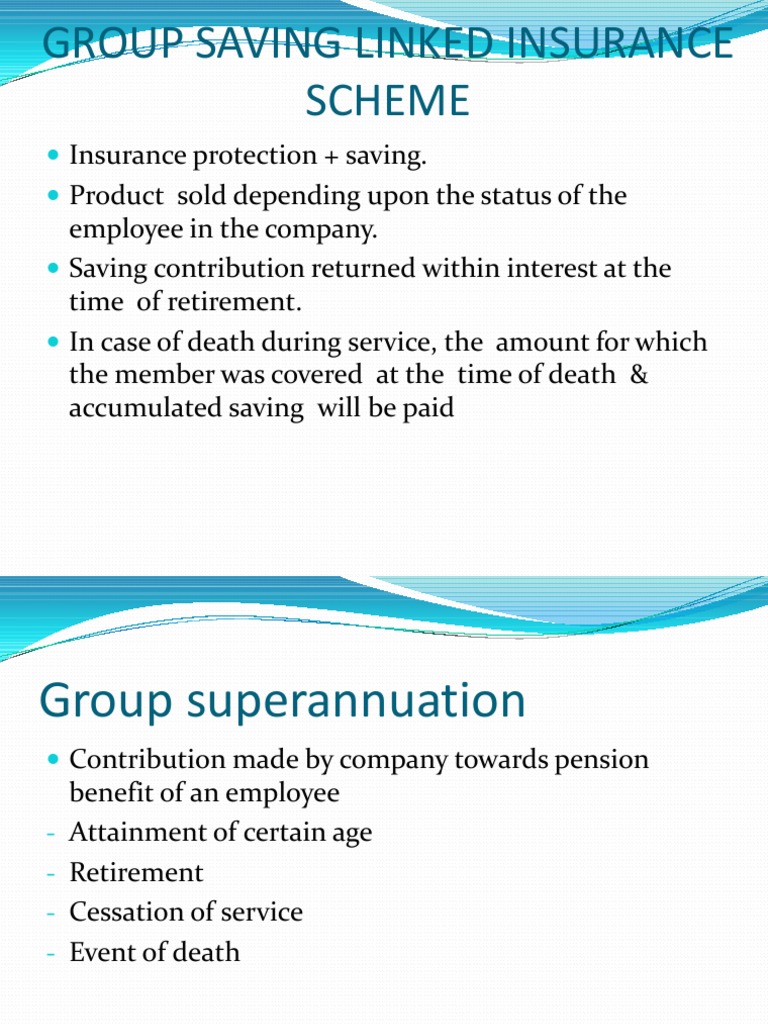 Group Saving Linked Insurance Scheme | PDF | Employee Benefits | Pension