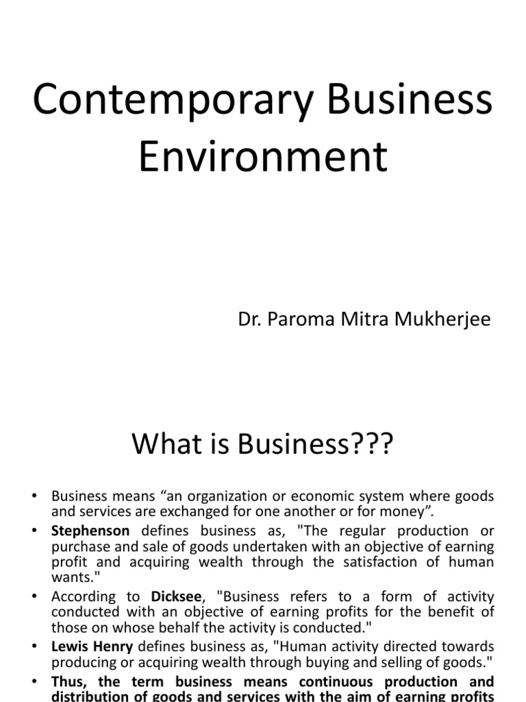 Contemporary Business Environment - Pptxfor Me | PDF | Macroeconomics ...