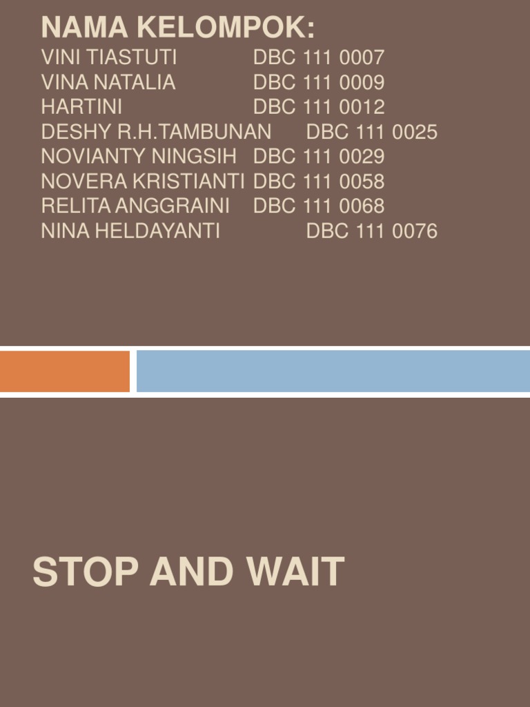 Stop & Wait Flow Control | PDF