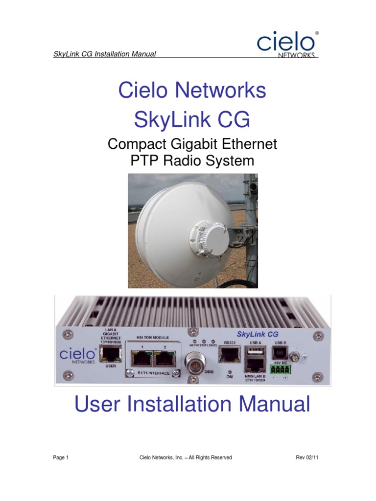 Cielo Networks SkyLink CG Installation Manual | PDF | Ip Address ...