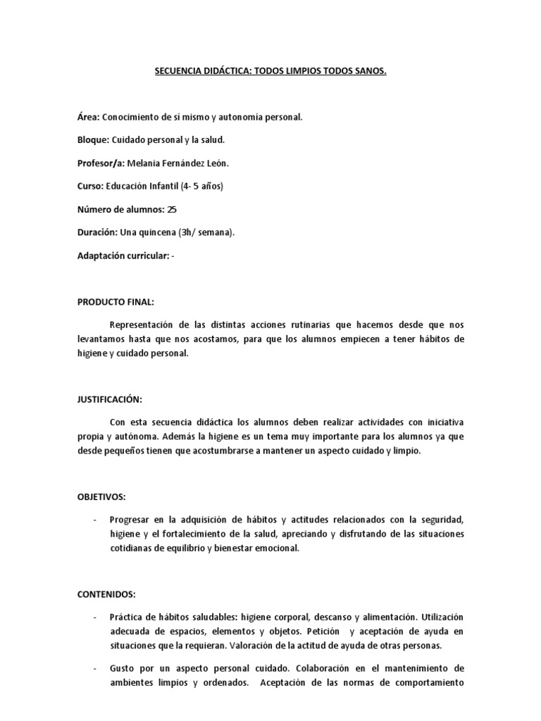 Secuencia Del Cuidado de La Salud | PDF | Dormir | Evaluación