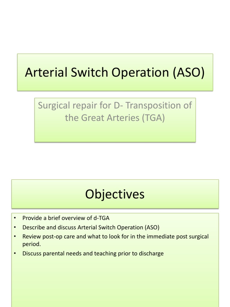 Arterial Switch Operation for TGA | PDF | Circulatory System ...