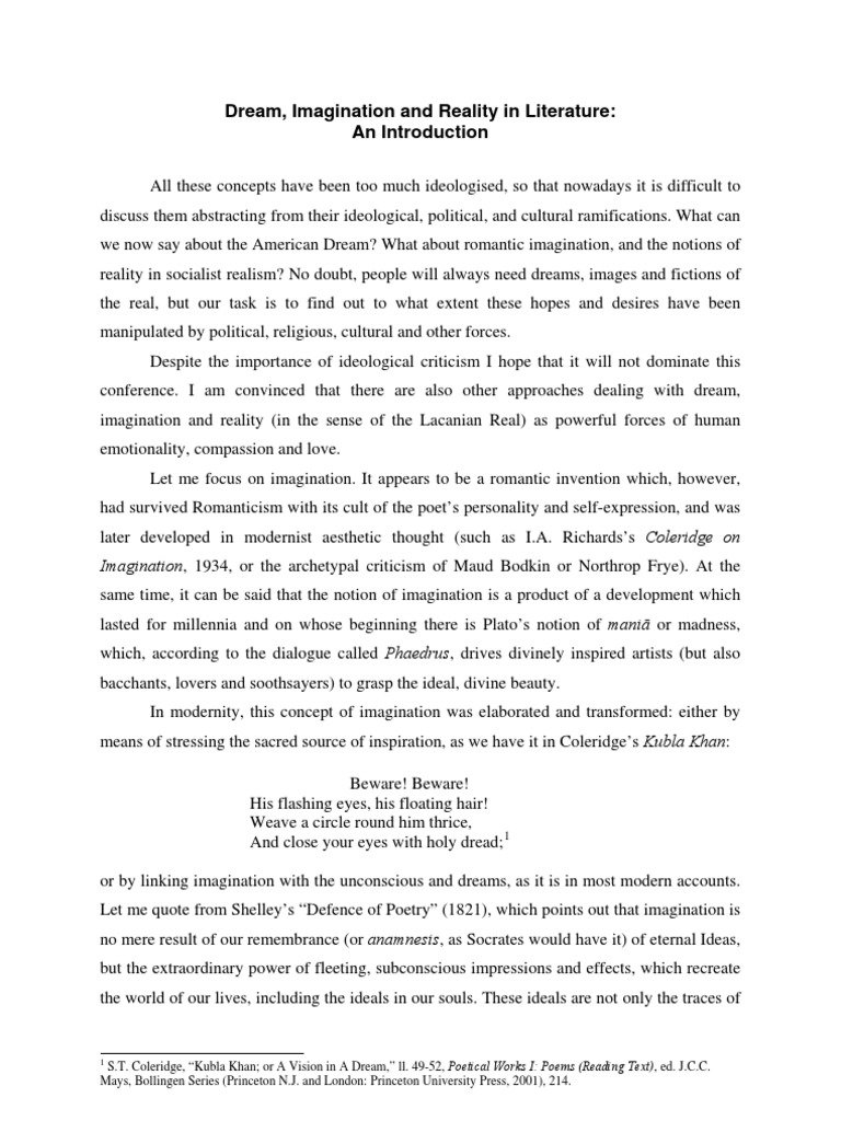 Imagination in Literature and Poetry - An Introduction | Download Free ...
