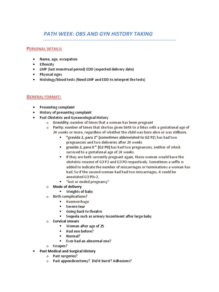 OBS and GYN - HX Taking | PDF | Urinary Incontinence | Pregnancy OBS and GYN - HX Taking | PDF | Urinary Incontinence | Pregnancy
