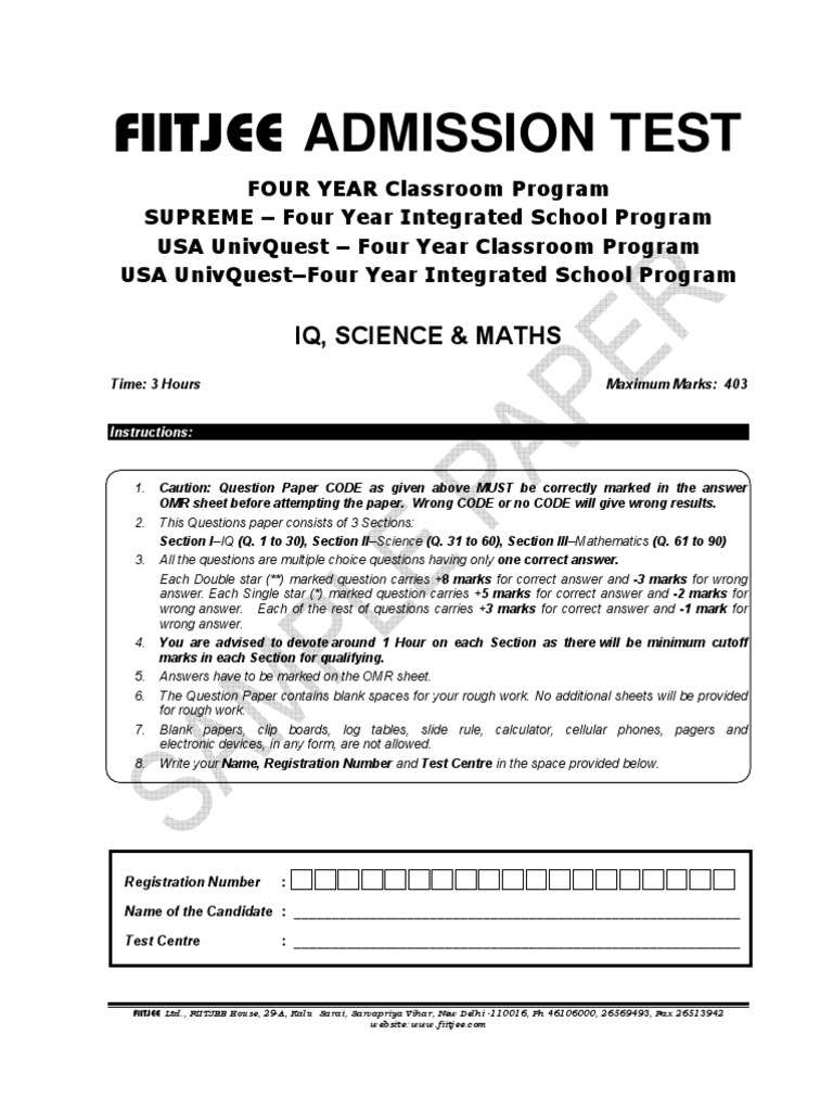 FIITJEE Entrance | PDF | Lens (Optics) | Mirror