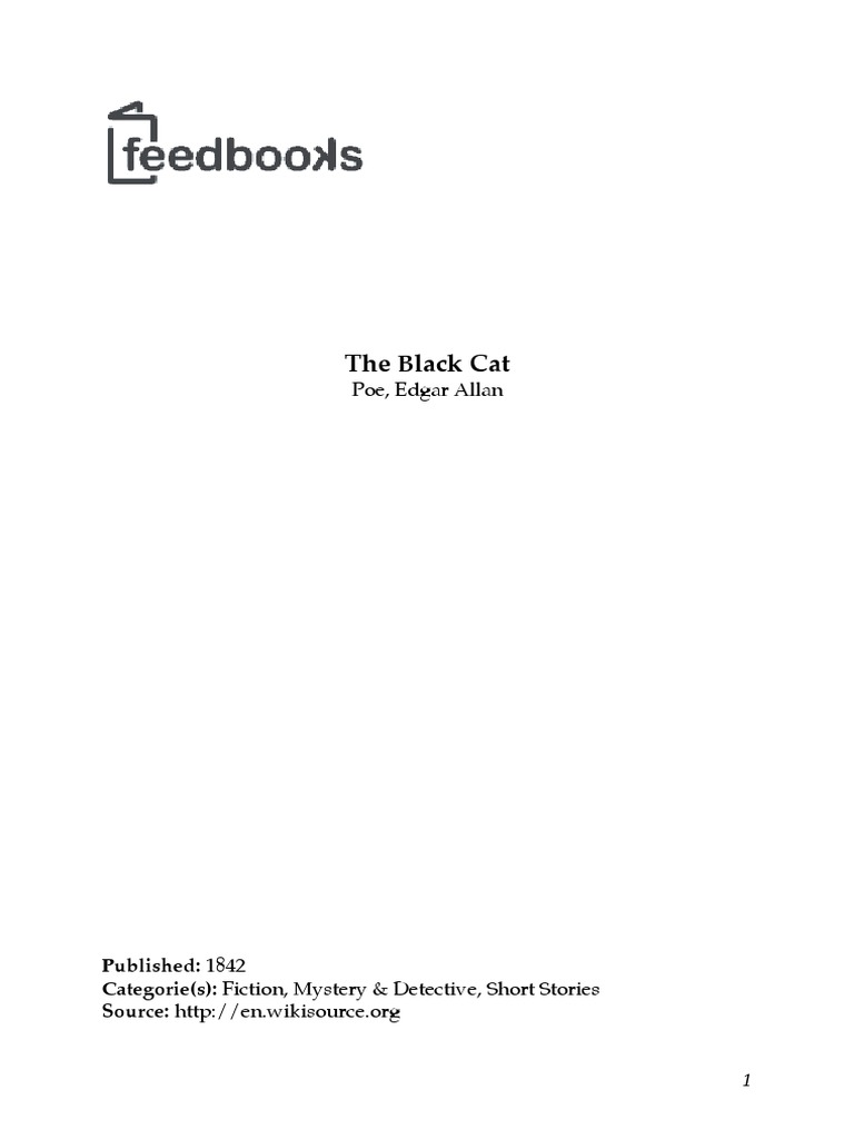 Edgar Allan Poe - The Black Cat | PDF | C. Auguste Dupin | The Murders ...