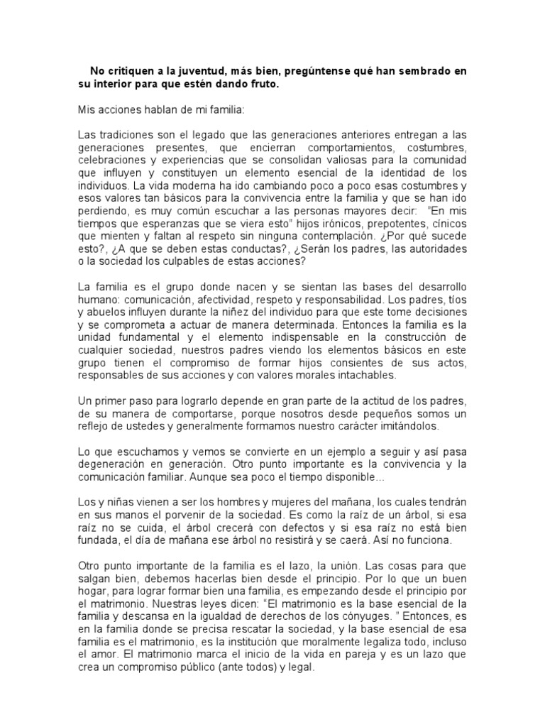 Oratoria Sobre La Familia