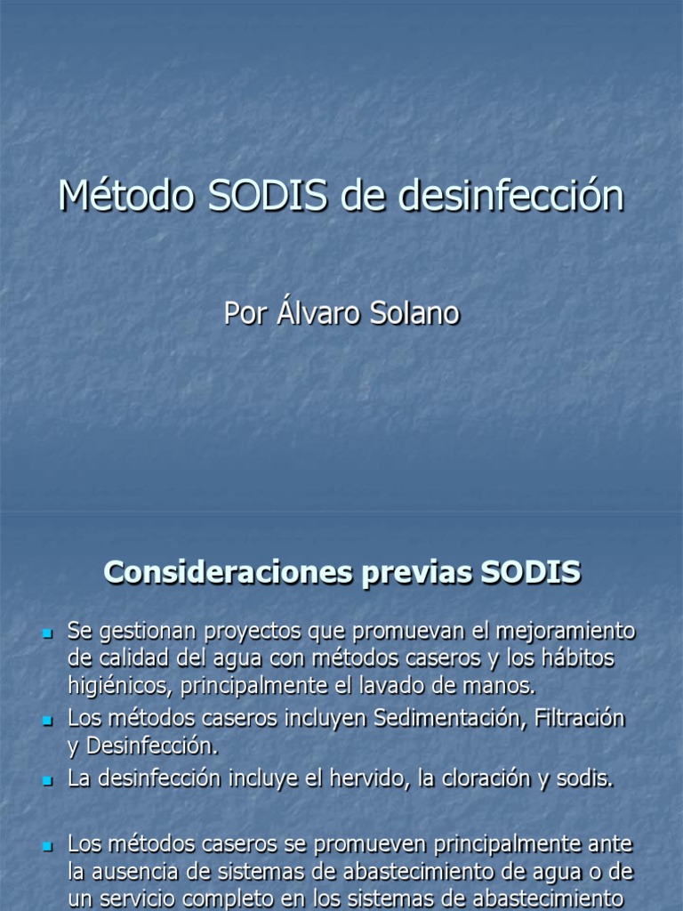 Método Sodis y Efectos | PDF | Microbiología | Agua