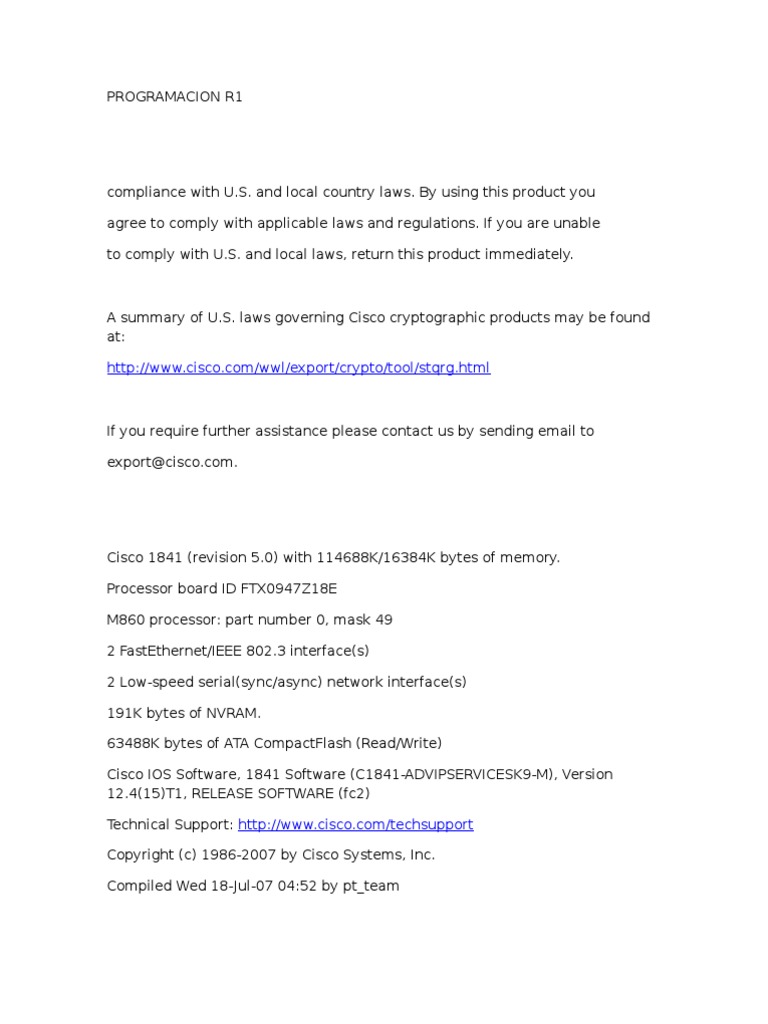 Documento | PDF | Ip Address | Command Line Interface