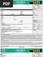 RIA Money Transfer Application Form | PDF | Wire Transfer | Banks