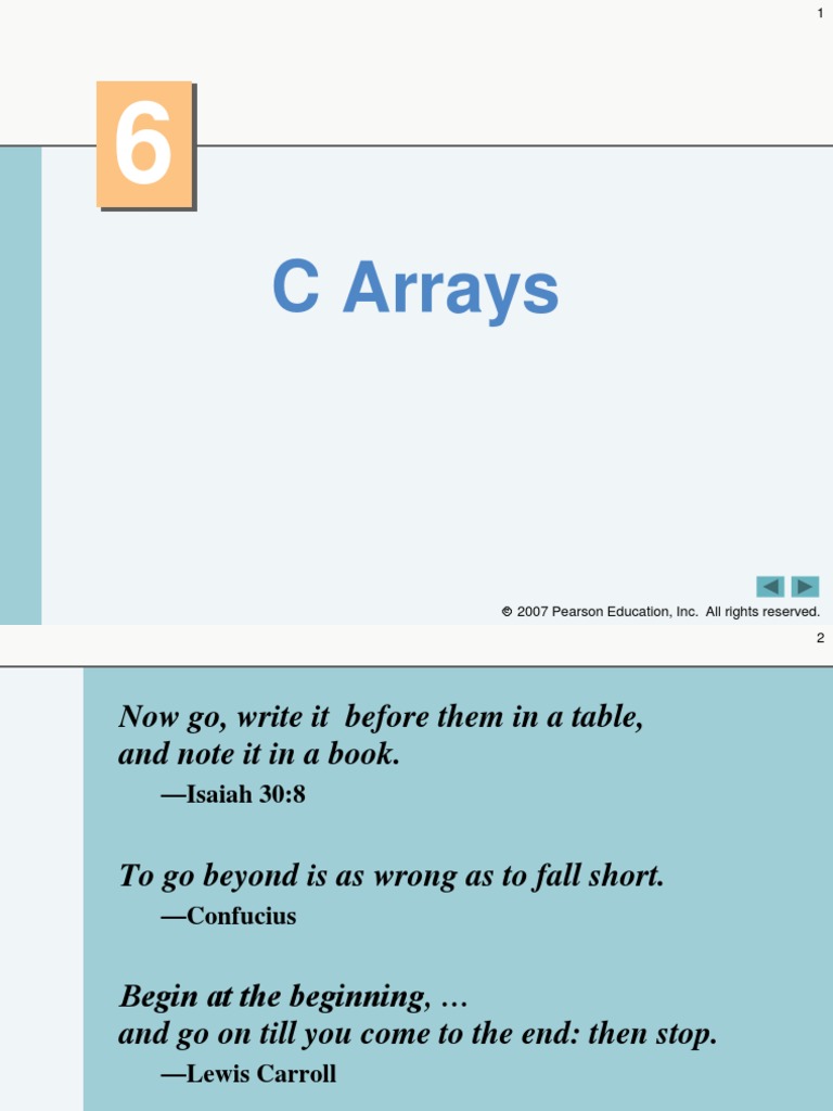 Chtp5e 06 C Arrays Pdf Array Data Structure C Programming Language 9709