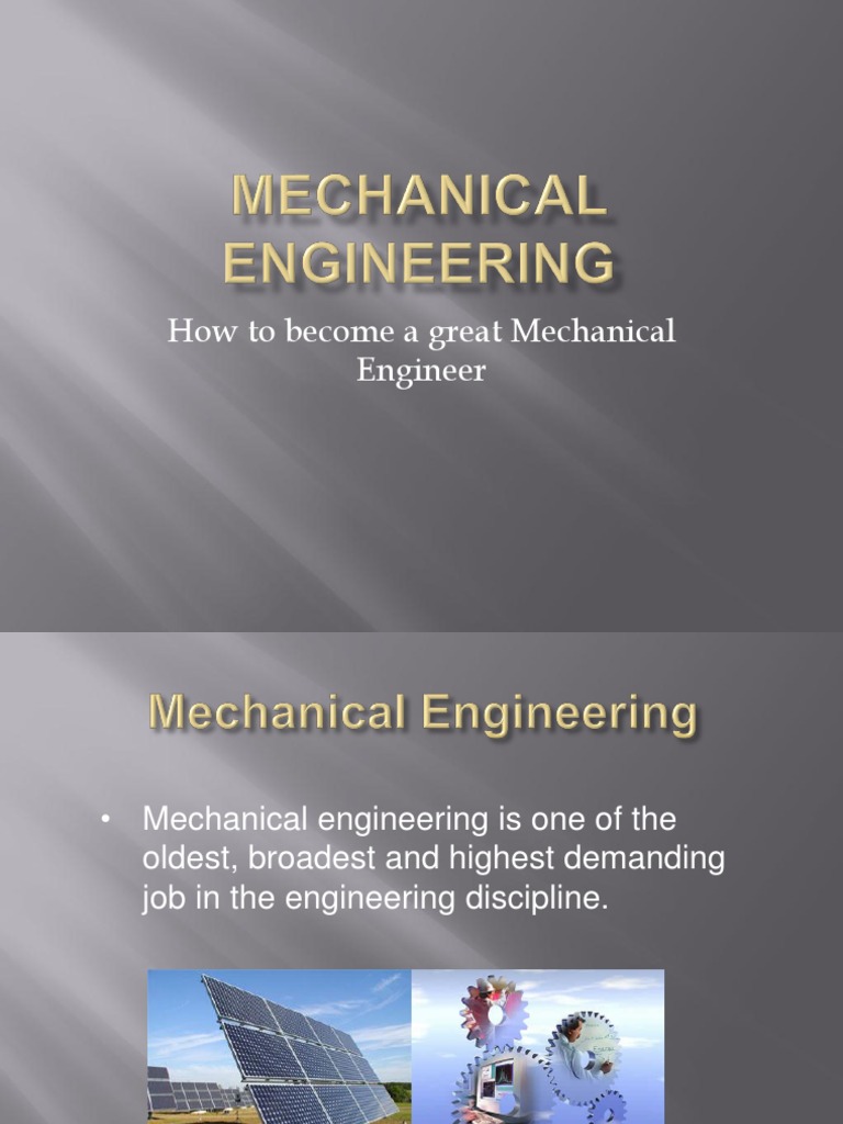 Mechanical Engineering | PDF