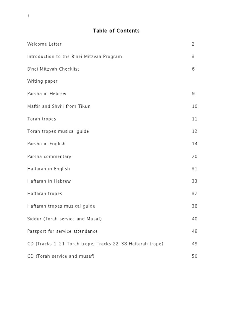 BM Packet | PDF | Torah Reading | Jewish Prayer