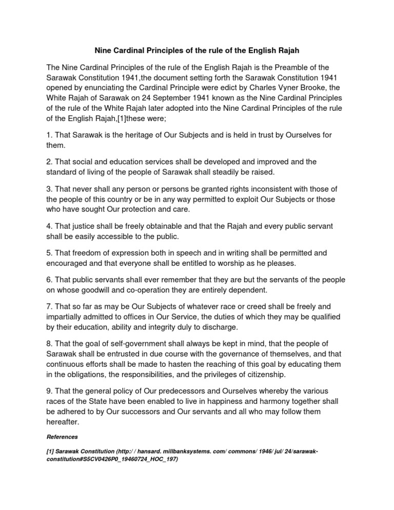 Nine Cardinal Principles of The Rule of The English Rajah | PDF