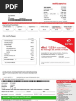 MobileBill airtel format | Invoice | Cheque