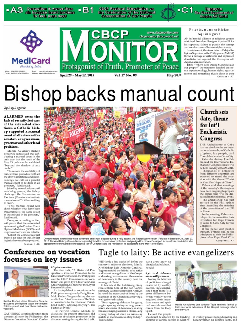 CBCP Monitor Vol. 17 No. 9 | PDF | Pope Francis | Catholic Church