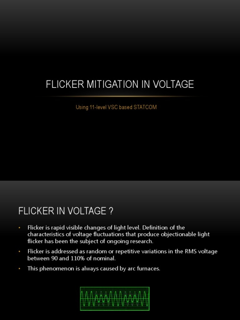 Flicker Mitigation in Voltage | PDF | Capacitor | Electrical Equipment
