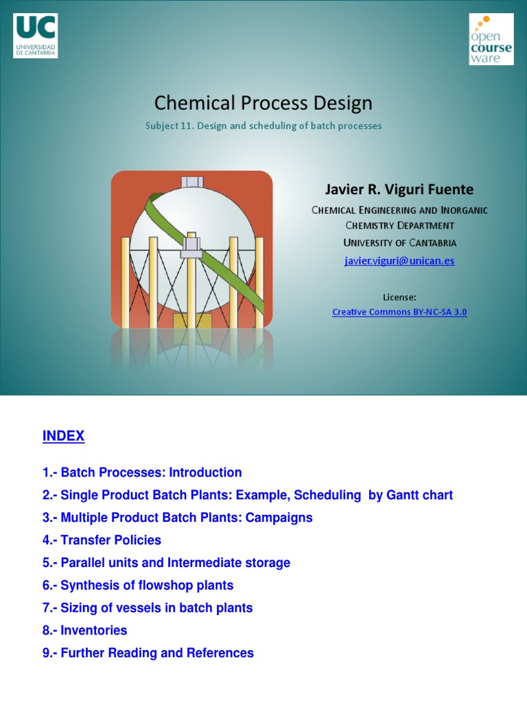 Design and Scheduling of Batch Processes | PDF | Scheduling (Production ...