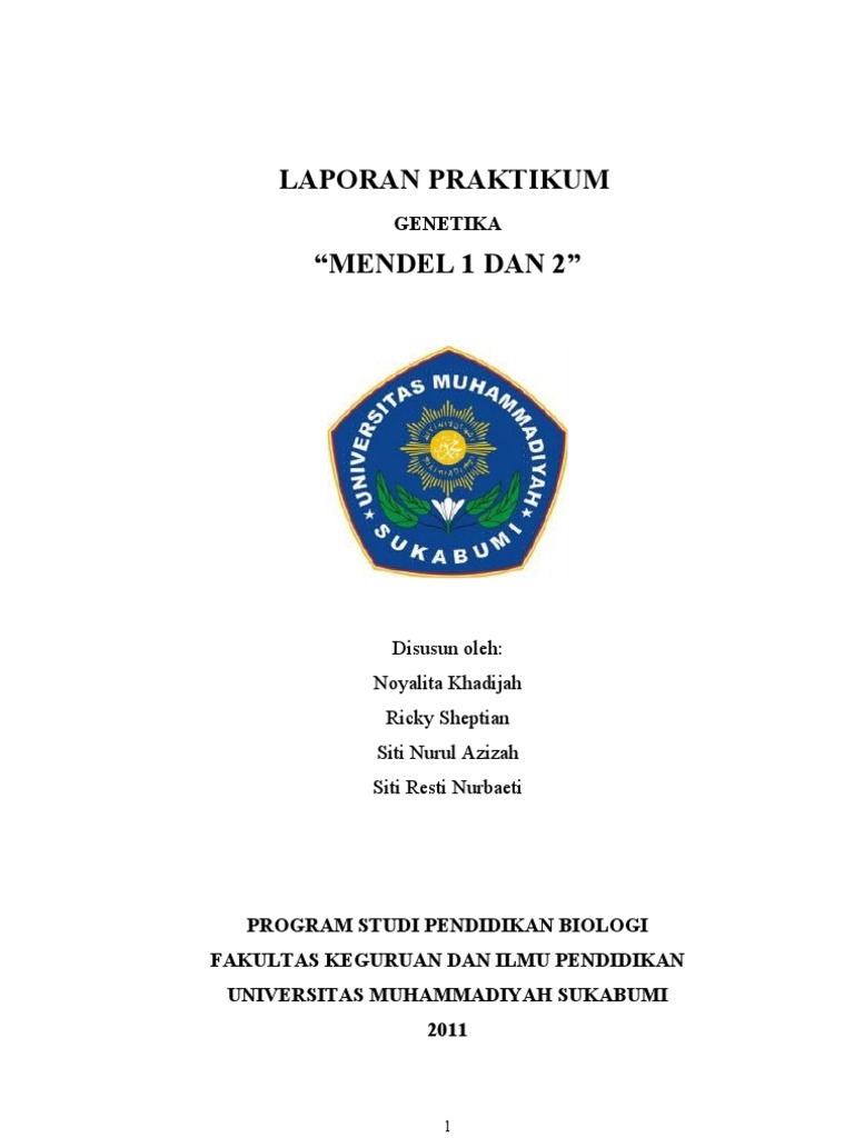 Laporan Genetika 2 Mendel 1 Dan 2 PRINT | PDF