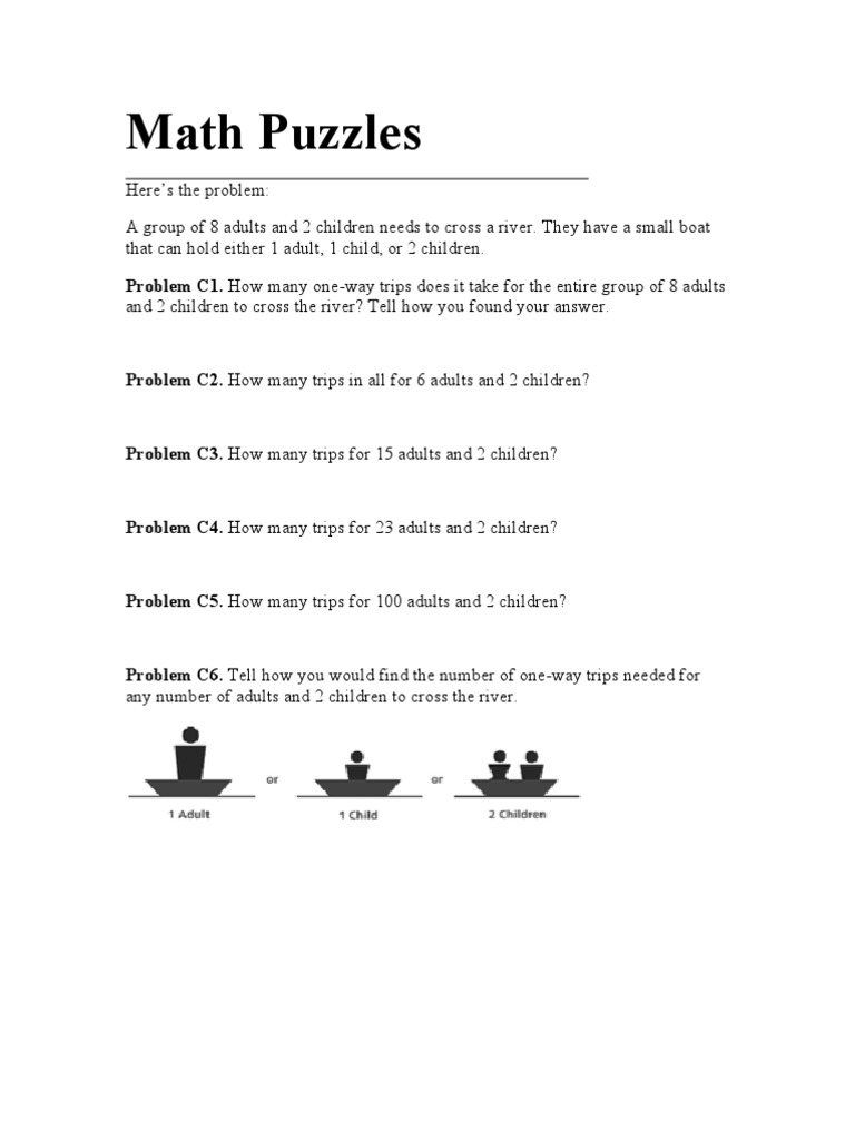Math Puzzles | PDF | Weighing Scale | Variable (Mathematics)