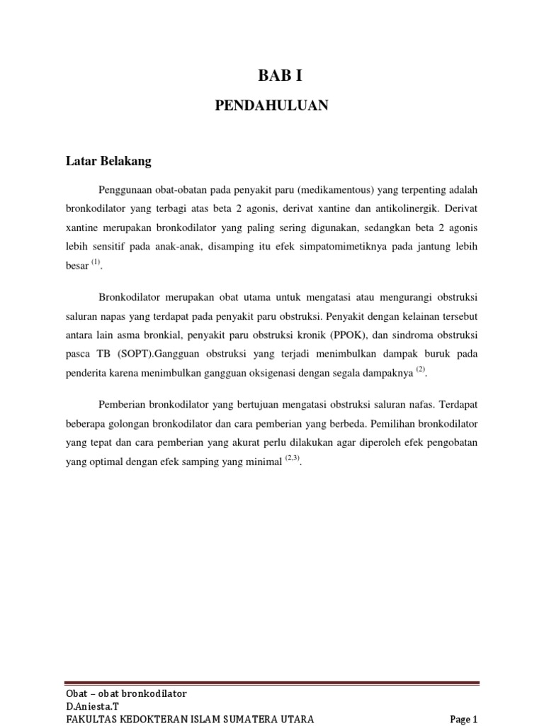 Obat Bronkodilator | PDF