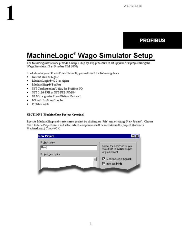 Machinelogic Wago Simulator Setup: Profibus | PDF | Button (Computing) | Bit