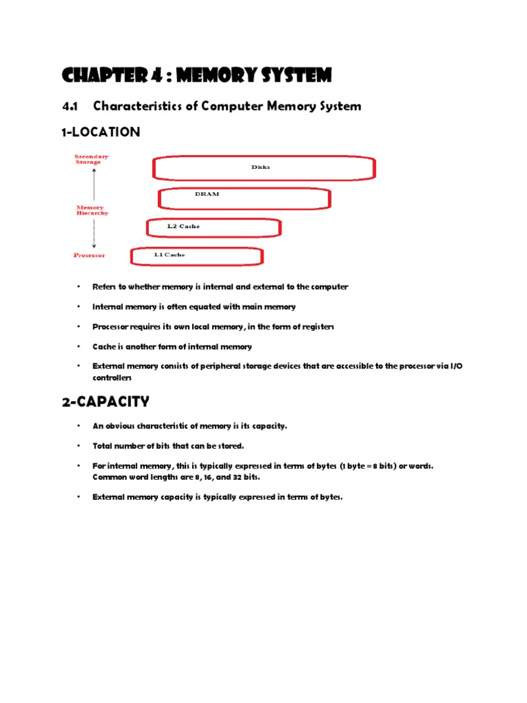 Chapter 4 Csa Summary Download Free Pdf Computer Data Storage
