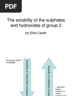 Group 2 Hydroxides & Sulfates Solubility | PDF | Hydroxide | Solubility