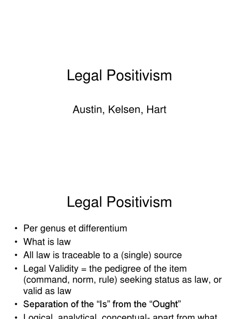 Legal Positivism: Austin, Kelsen, Hart | PDF