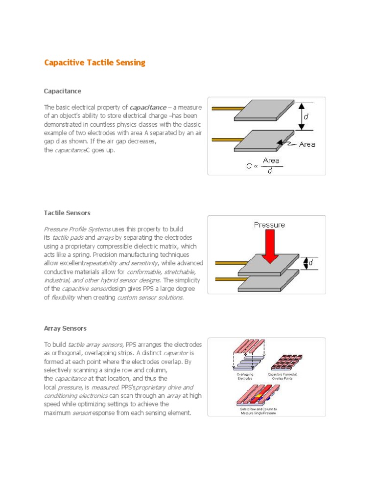 Capacitive Tactile Sensing | PDF | Touchscreen | Capacitor