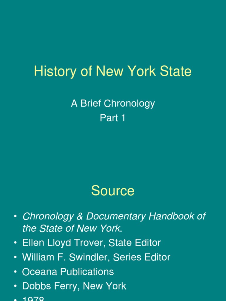 History of New York State: A Brief Chronology | PDF | Alexander ...