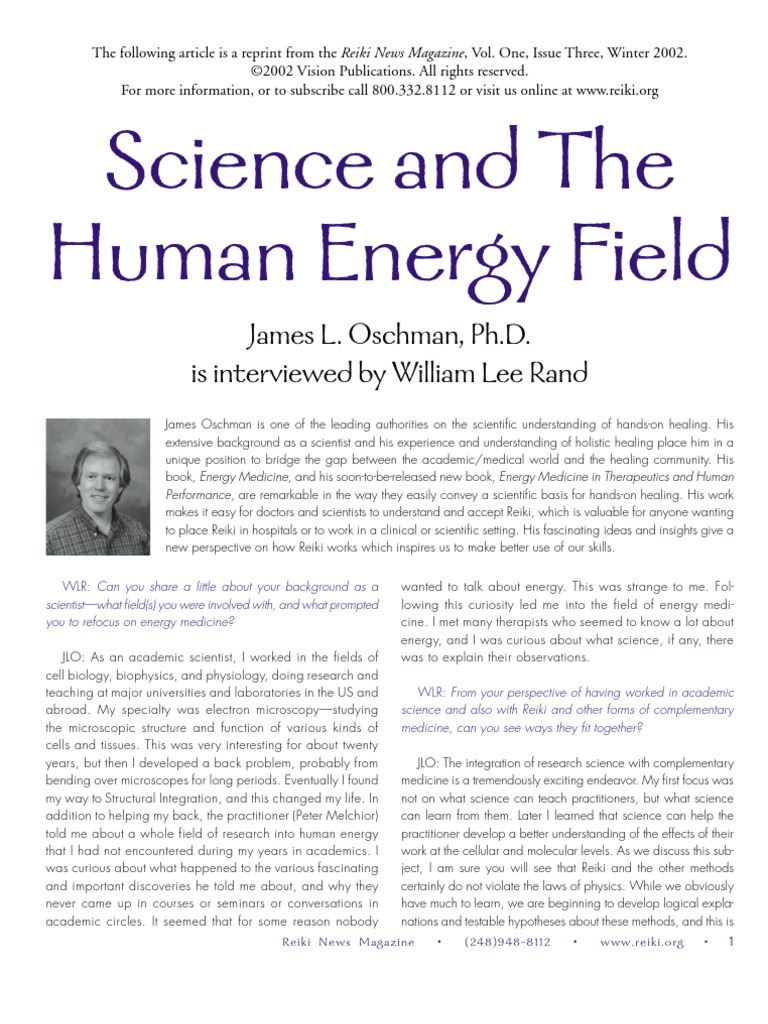 Science and The Human Energy Field | PDF | Energy Medicine | Photon
