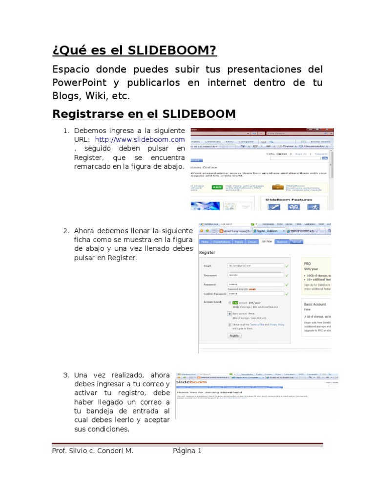 Cómo Usar SlideBoom para Presentaciones | PDF | Red mundial | Internet ...