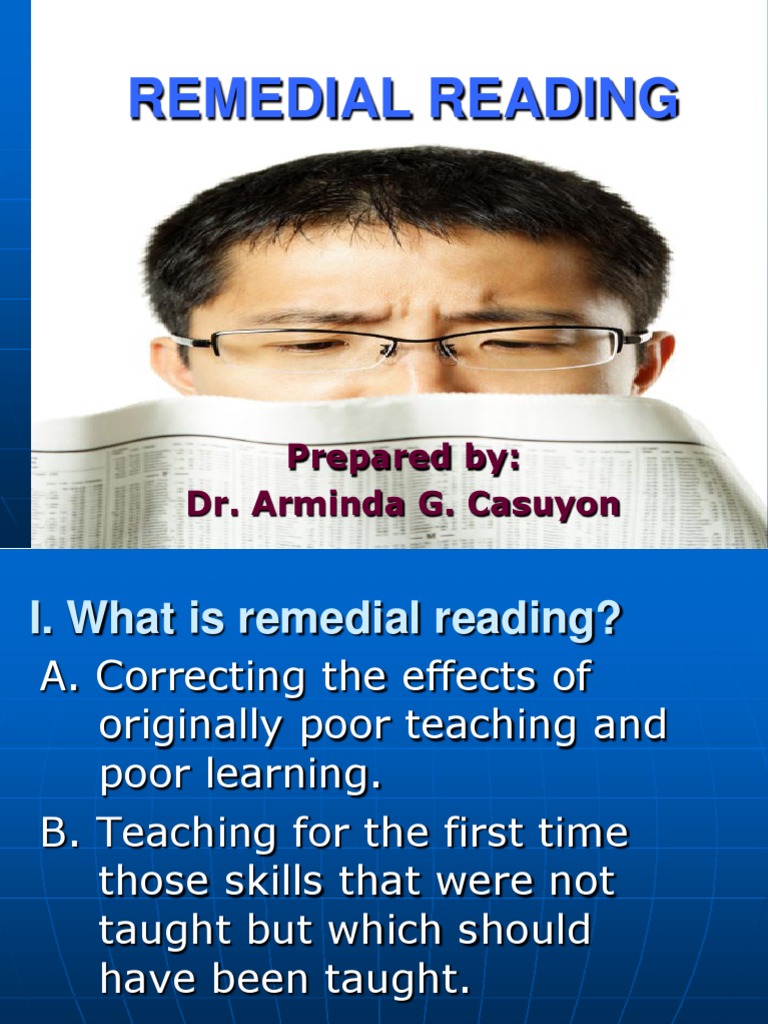 Seminar On Remedial Reading | PDF | Phonics | Reading Comprehension