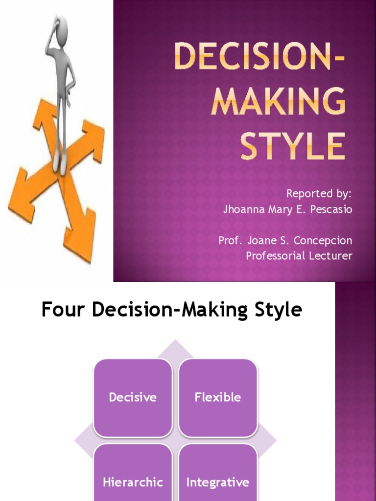 Decision - Making Style | PDF | Group Decision Making | Decision Making
