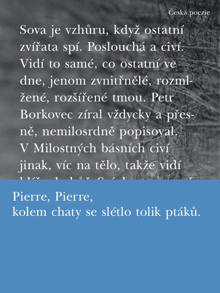Petr Borkovec, Milostné Básně | PDF