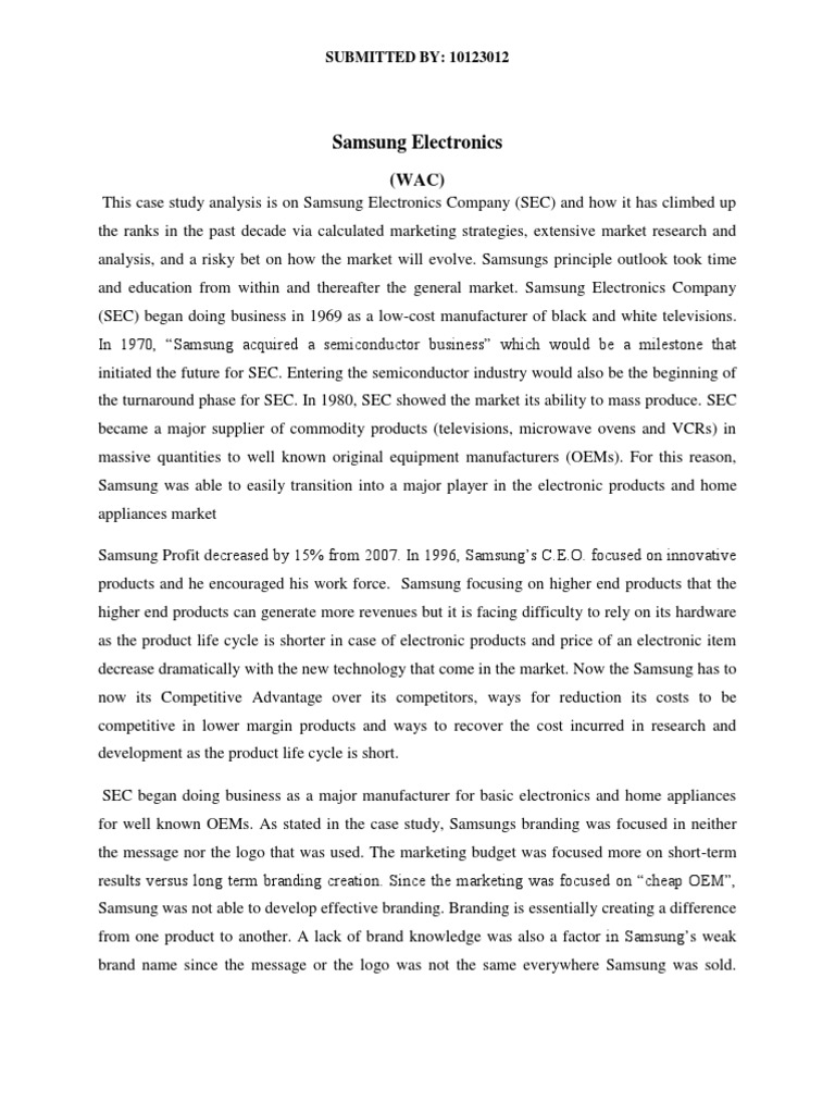 Samsung Electronics WAC | PDF | Samsung | Brand