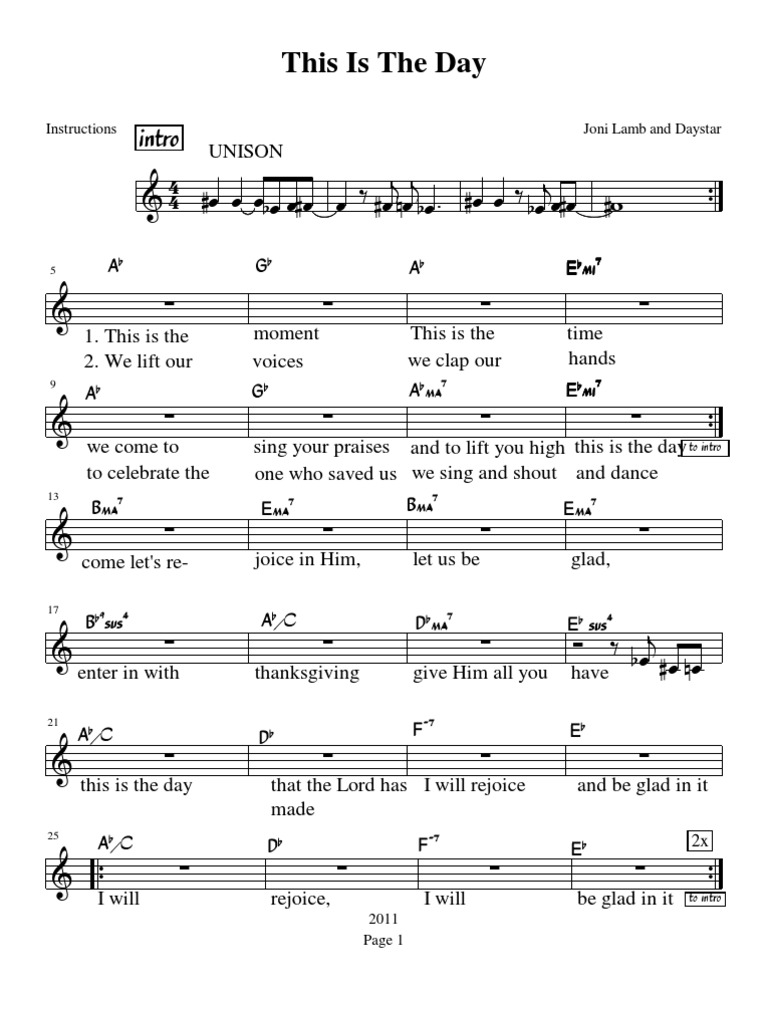 This Is The Day Chord Chart | PDF