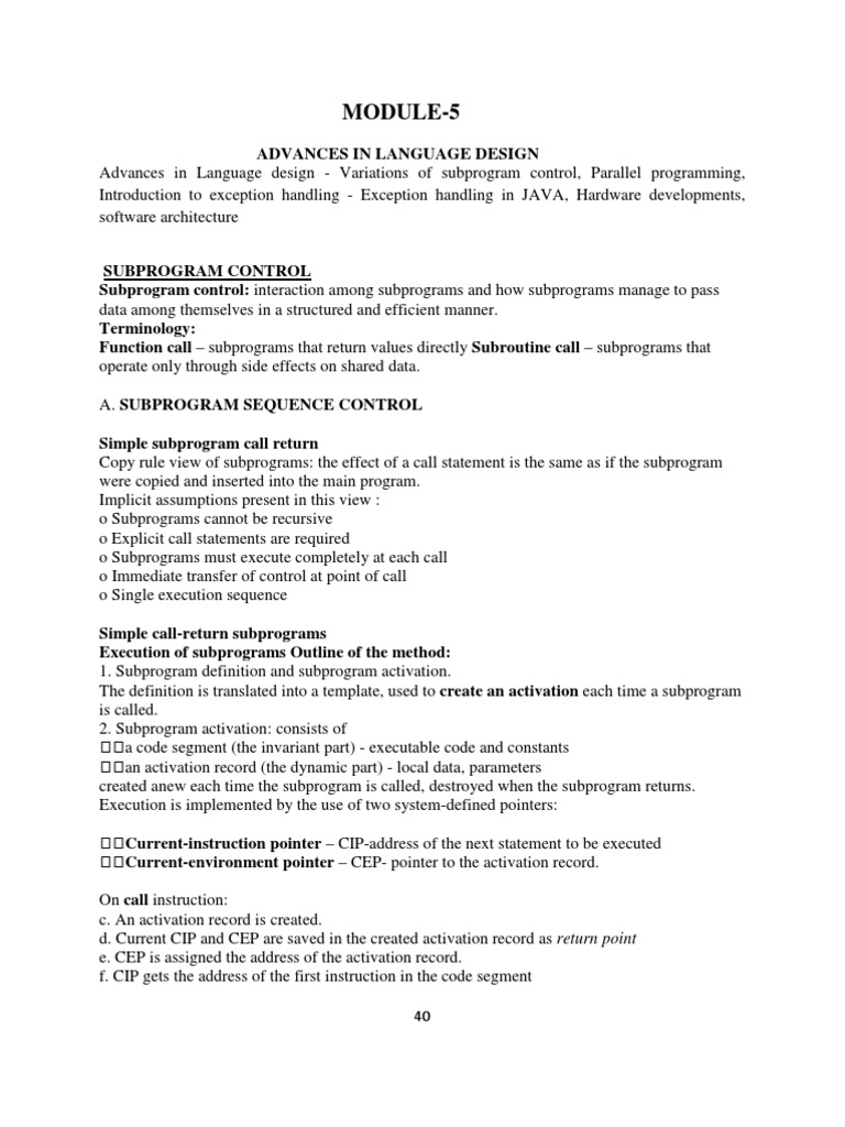 B.tech CS S8 Principles of Programming Languages Notes Module 5 | PDF ... B.tech CS S8 Principles of Programming Languages Notes Module 5 | PDF ...