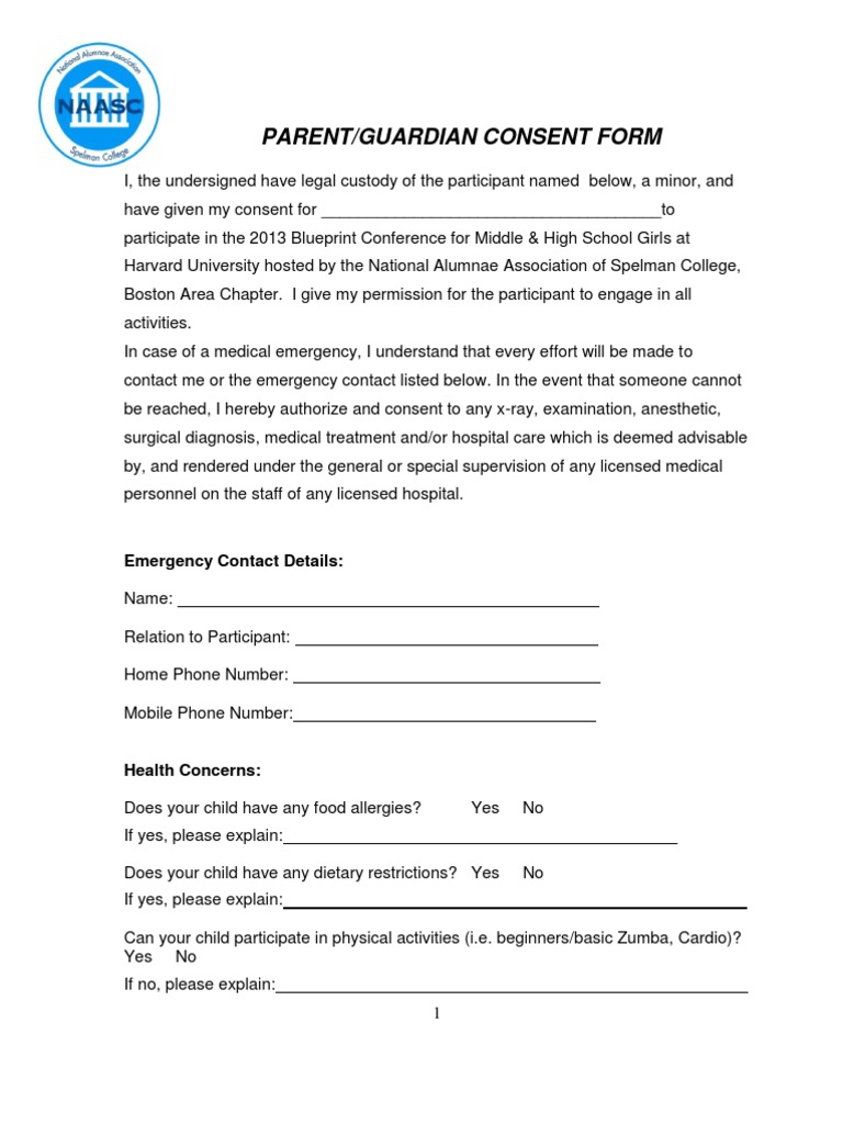 Guardian - Parent Consent Form | PDF | Consent | Social Institutions