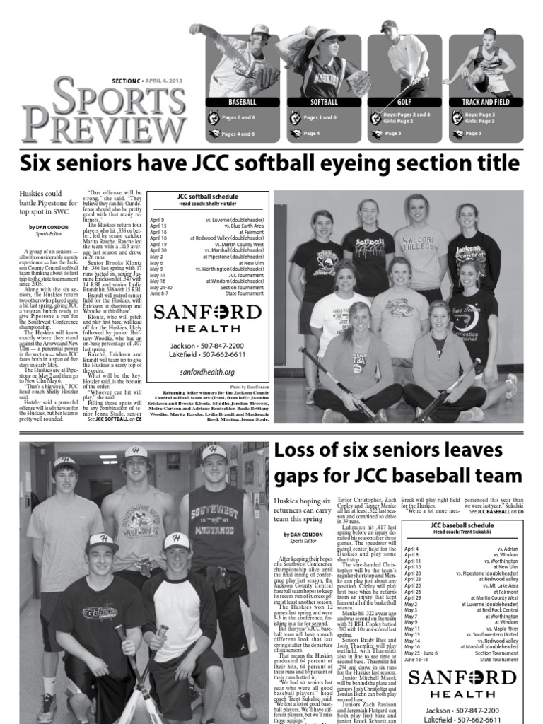 Spring Sports Preview 2013 | PDF | Sports | Athletic Sports