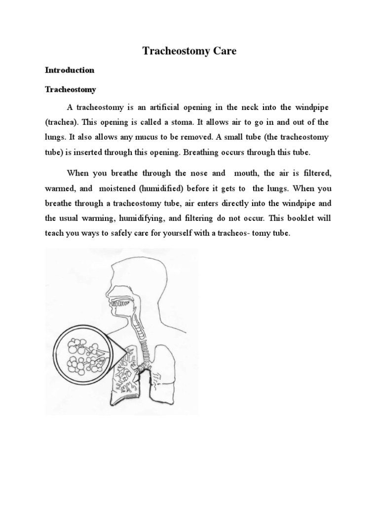 Tracheostomy Care | PDF | Breathing | Cardiopulmonary Resuscitation