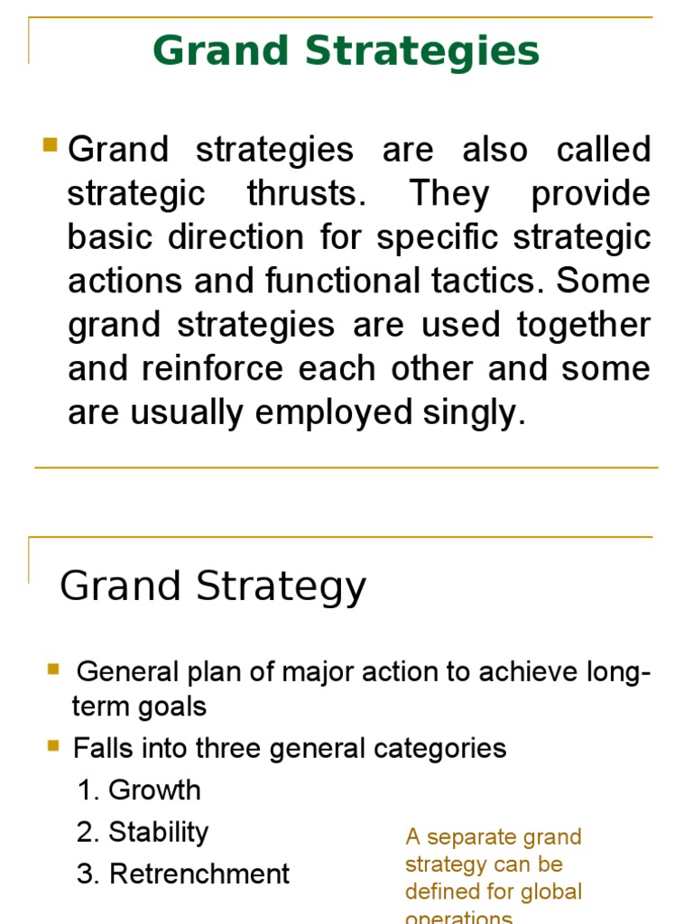 Mod 6 Grand Strategies | PDF | Strategic Management | Competitive Advantage