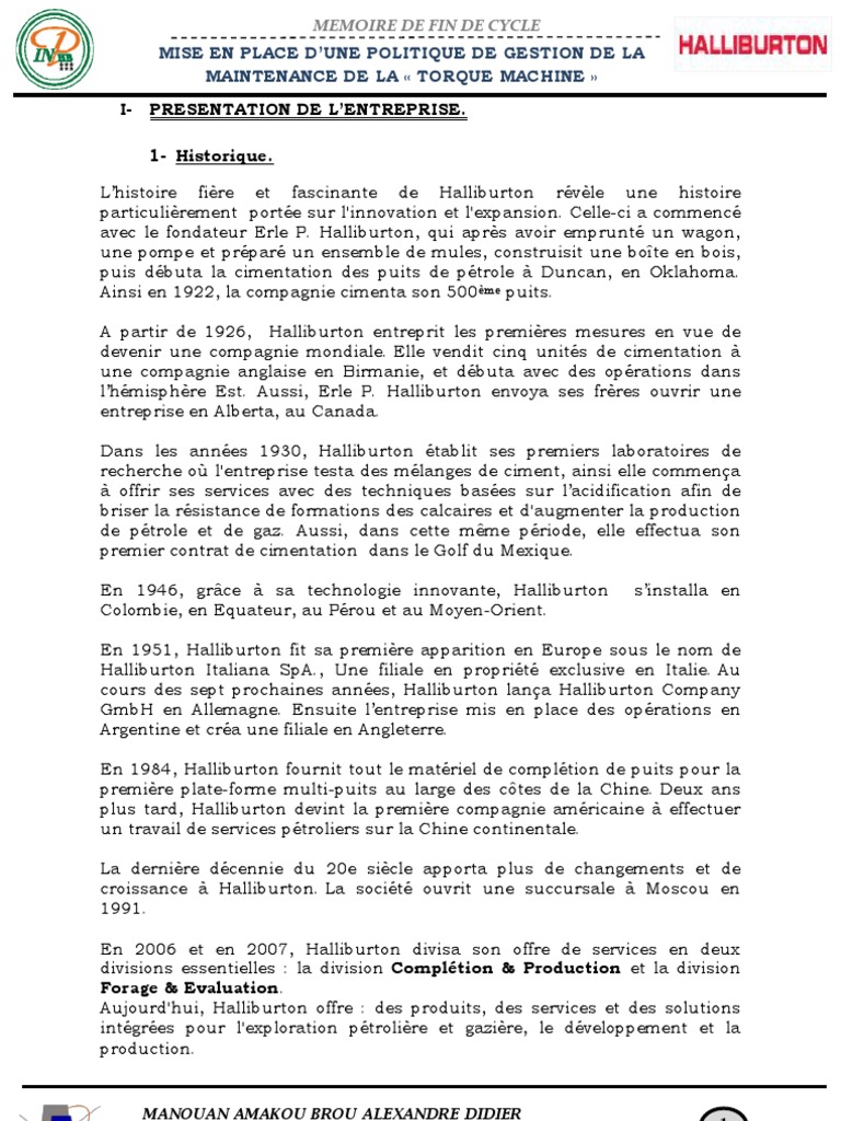 Presentation Halliburton | PDF | Halliburton | Forage