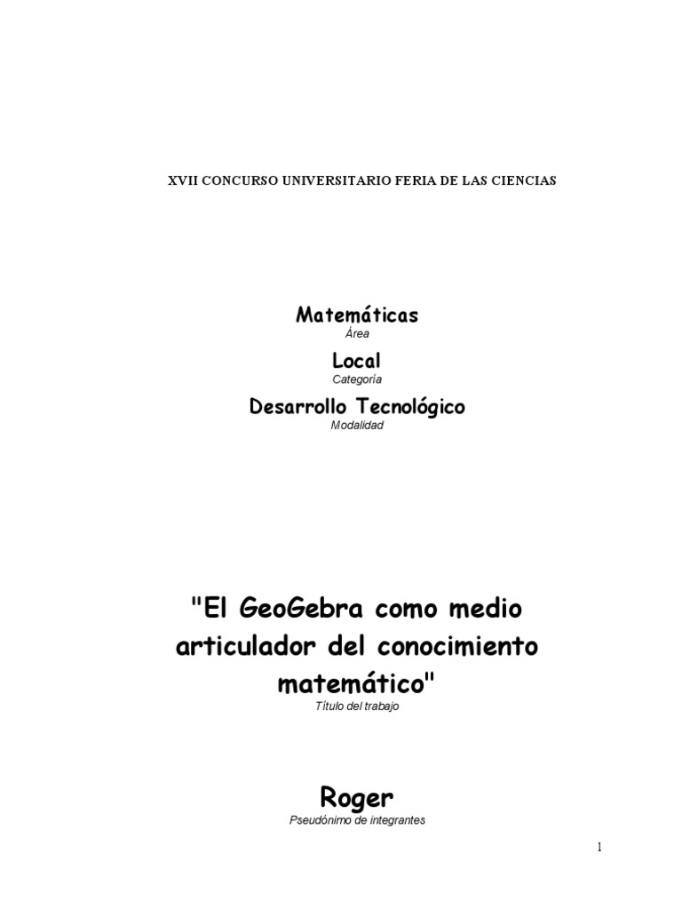 Proyecto Geogebra | PDF | Línea (geometría) | Tecnología de información y comunicaciones