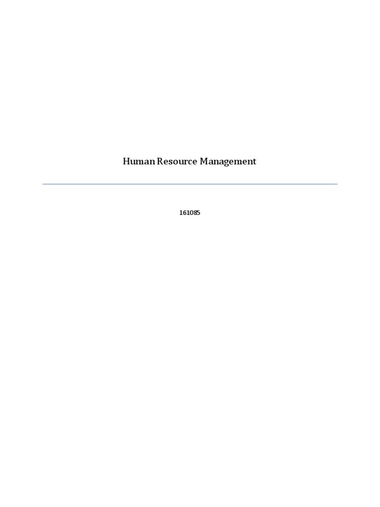 Human Resource Assignment | PDF | Human Resource Management | Strategic ...