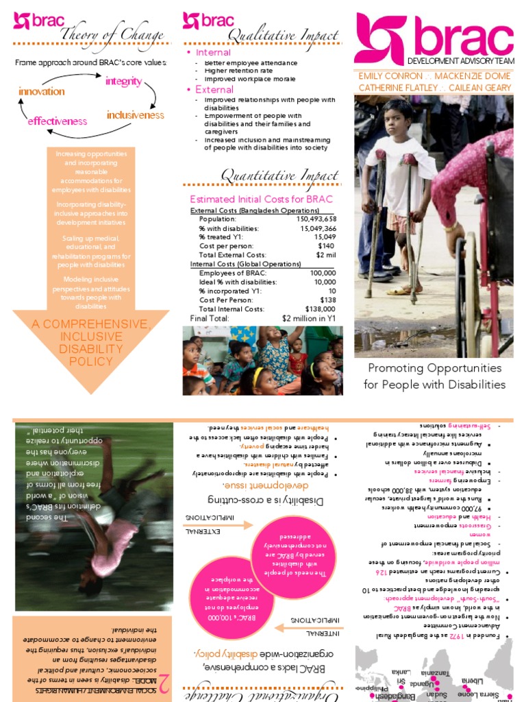 BRAC Brochure | Download Free PDF | Disability | Social Exclusion