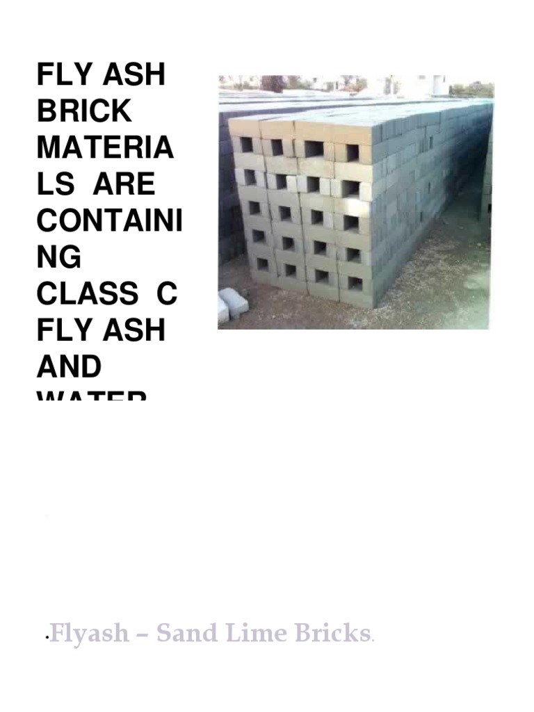 Fly Ash Bricks: Types and Benefits | PDF | Brick | Fly Ash