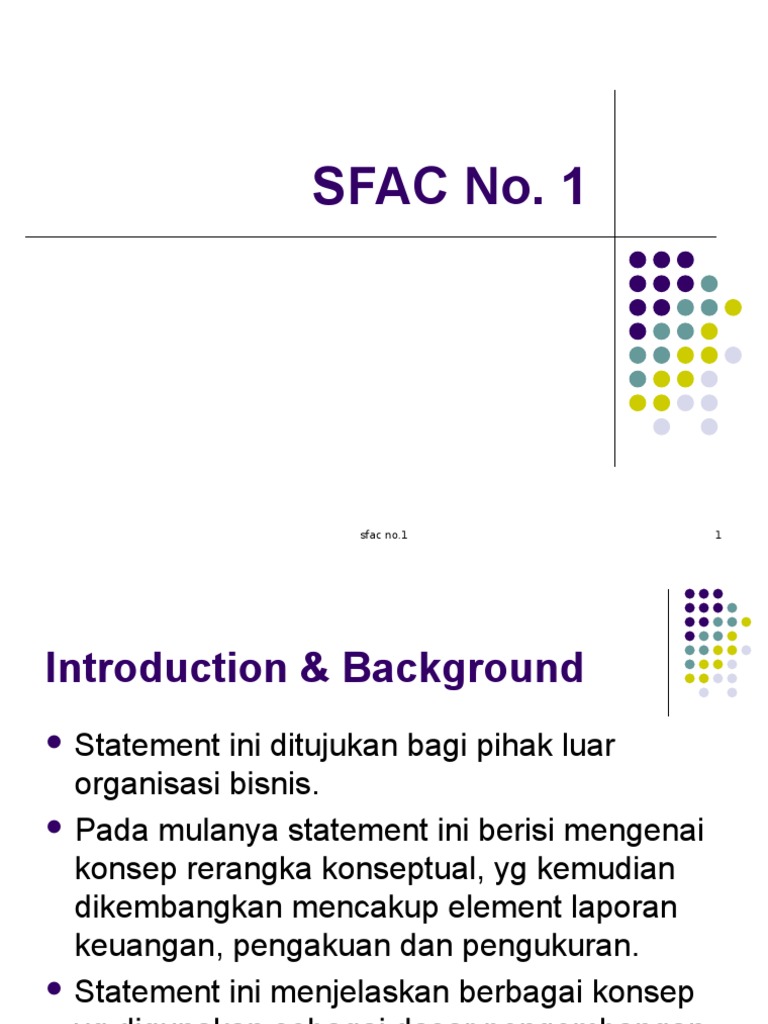 SFAC No 1 | PDF