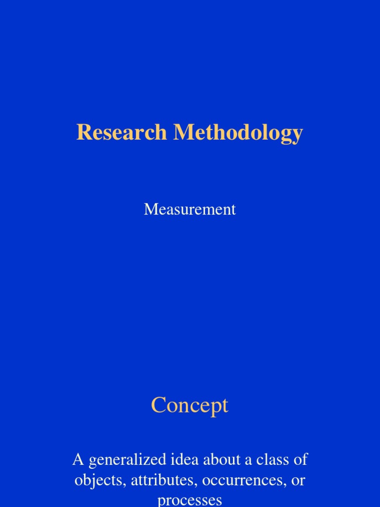 Research Methodology: Measurement | PDF | Sampling (Statistics ...